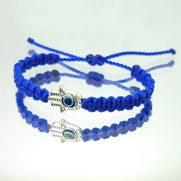 Hand Crafted | Accessories | Kids Size Hamsa Hand Royal Blue String ...